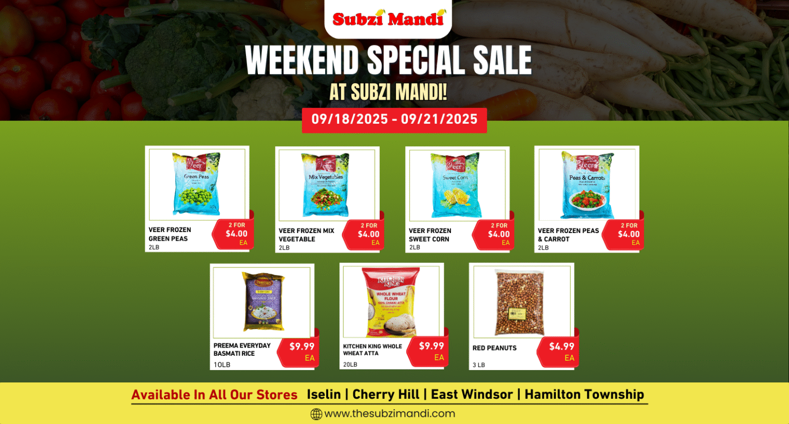 Subzi Mandi | Indian Supermarket in NJ - Iselin, Cherry Hill & More